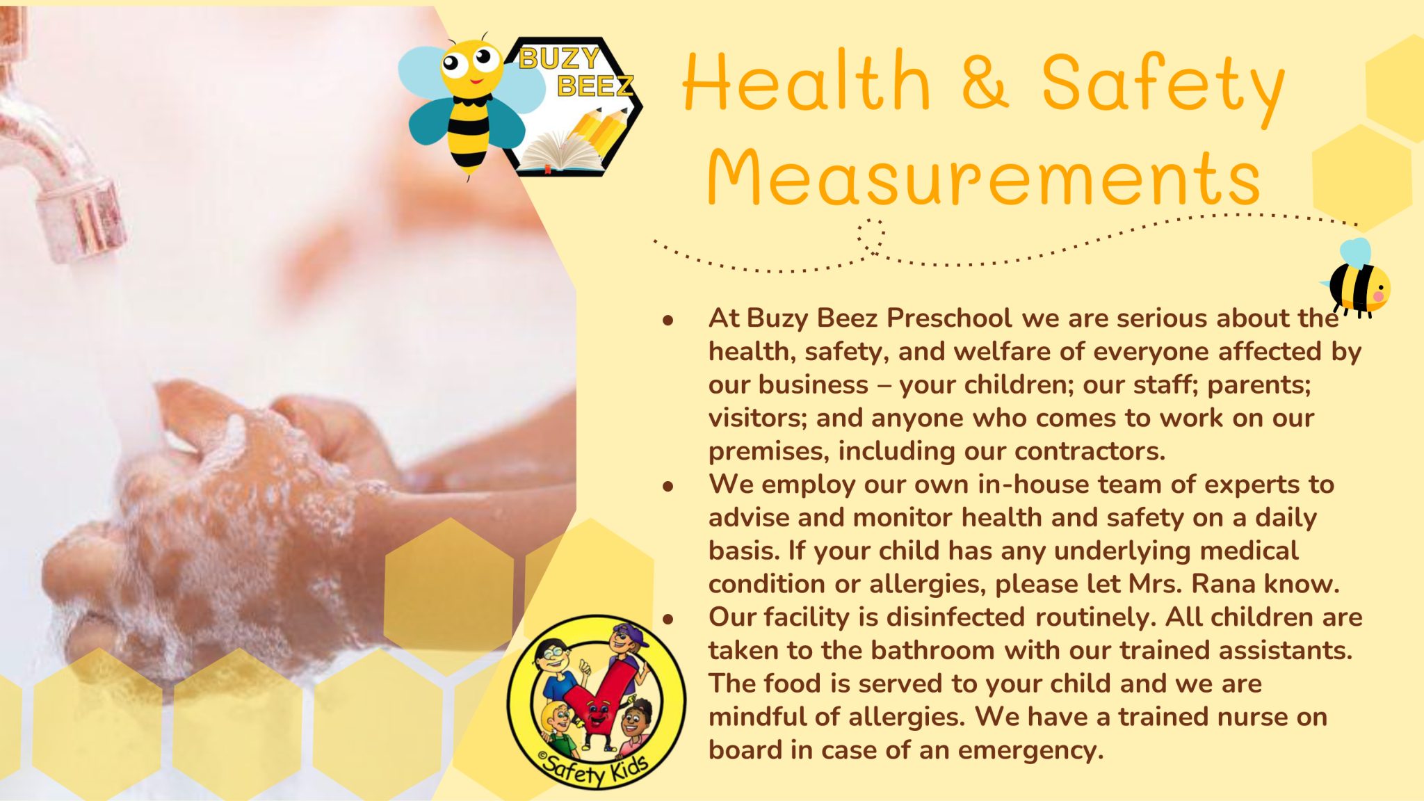 Health & Safety Measurements – Buzy Beez Preschool